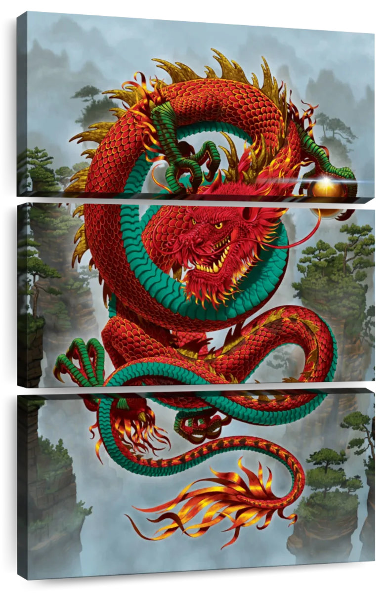 Ebern Designs Brampt Good Fortune Dragon Red - Wayfair Canada