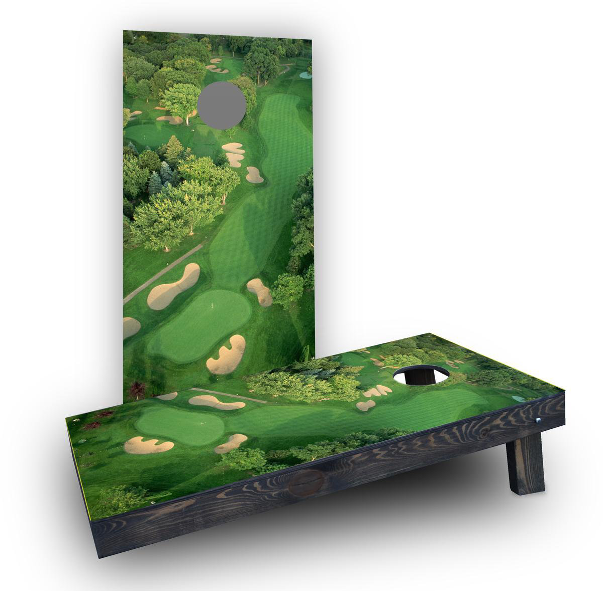 Custom Cornhole Boards Golf Course Flyover Cornhole Game - Wayfair Canada