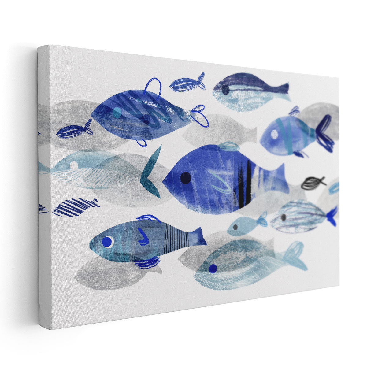 Beachcrest Home™ Fish Parade II - Canvas Print Wall Art | Wayfair