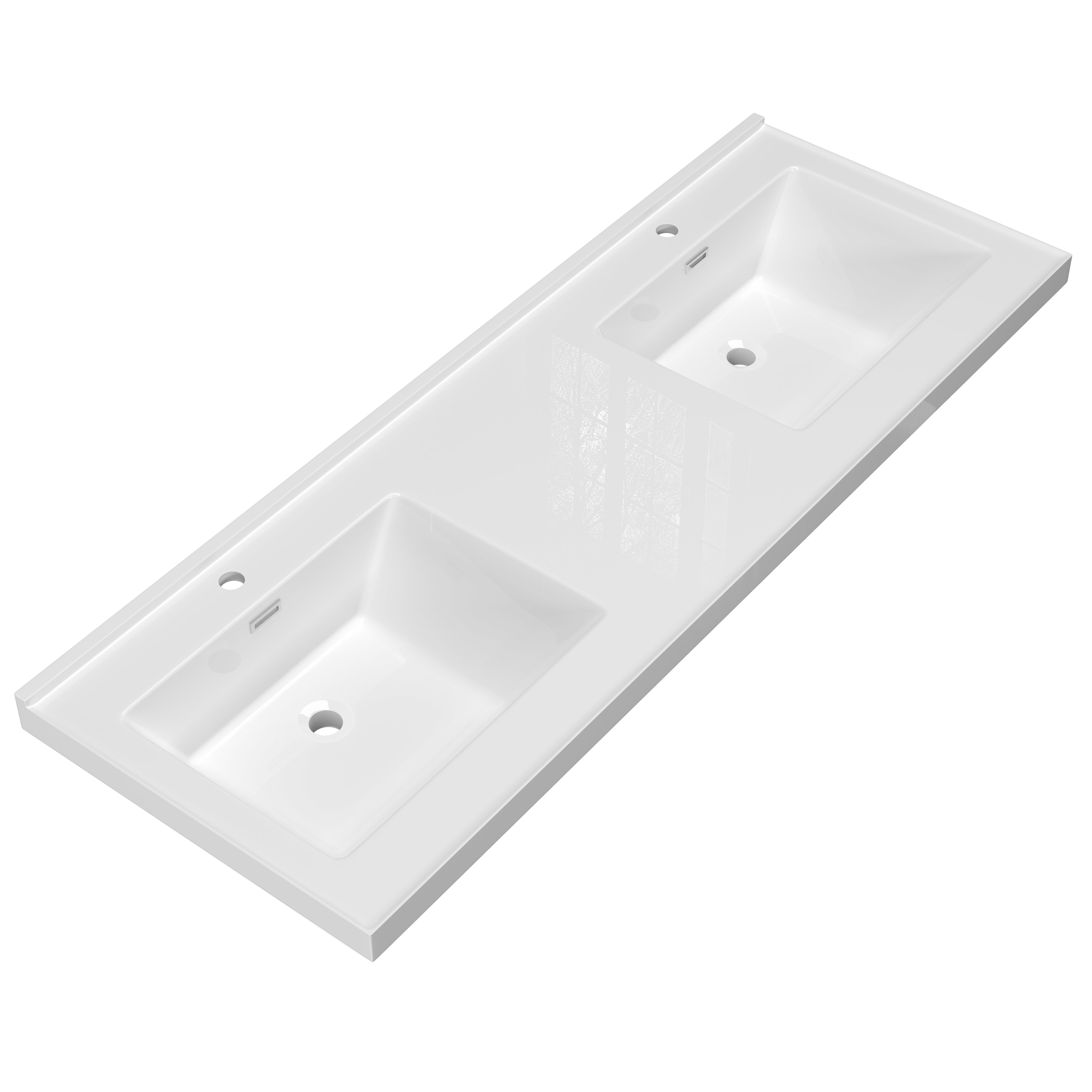 GETPRO 60'' W X 22'' D Solid Surface Bathroom Vanity Top White ...