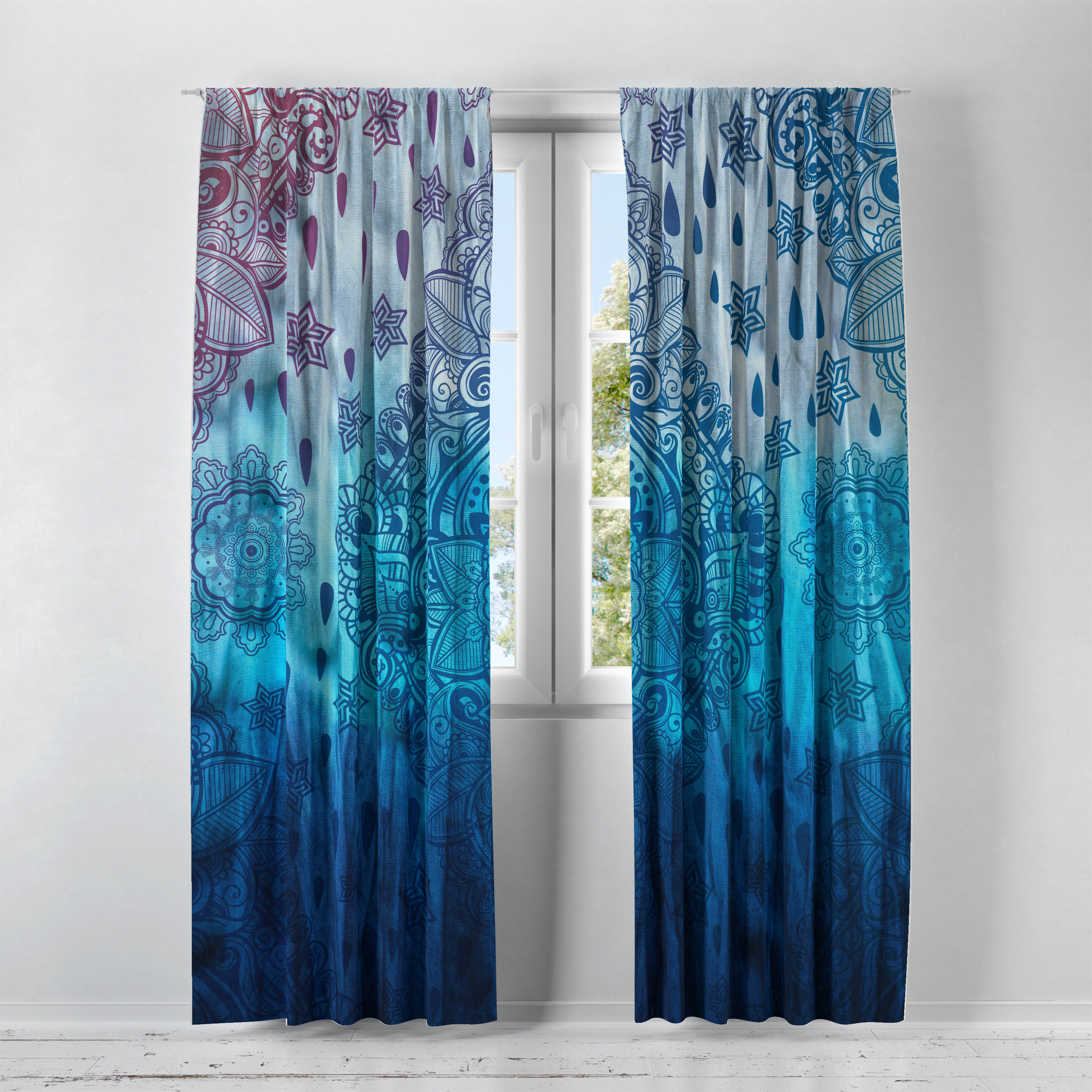 Folk N Funky Polyester Curtain | Wayfair