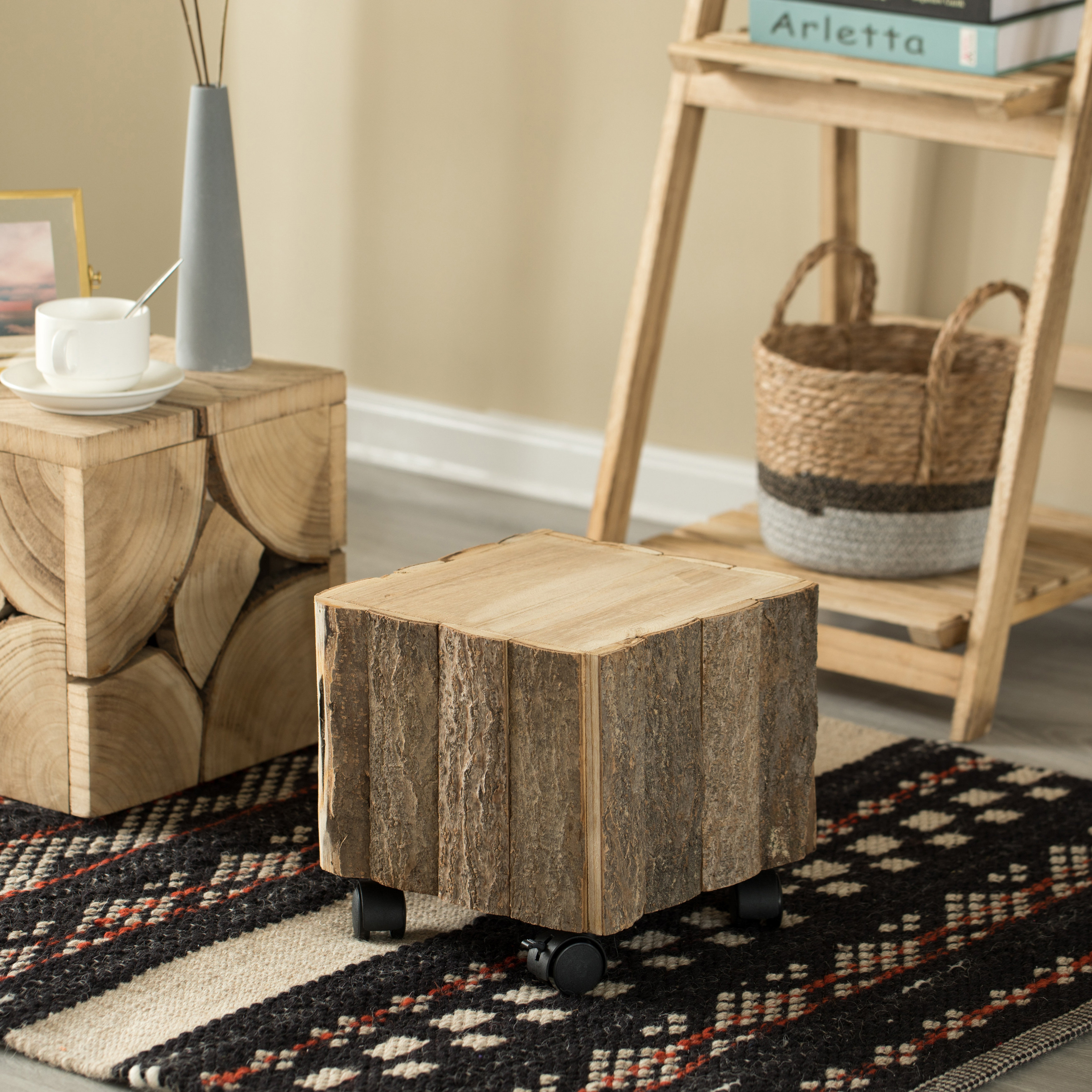 Loon Peak® Brandina Solid Wood Decorative Stool & Reviews | Wayfair