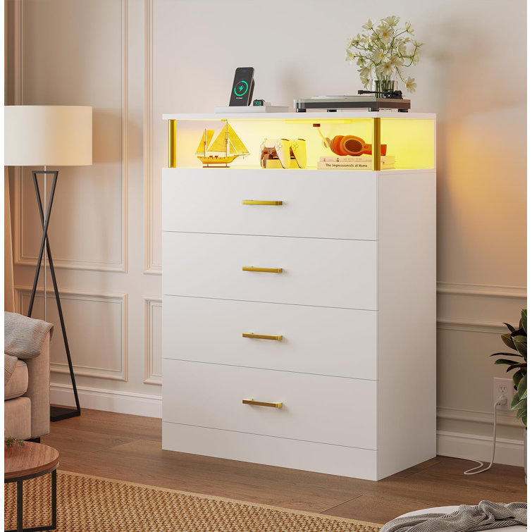 Wrought Studio Jahlisa 4 - Drawer Dresser & Reviews | Wayfair