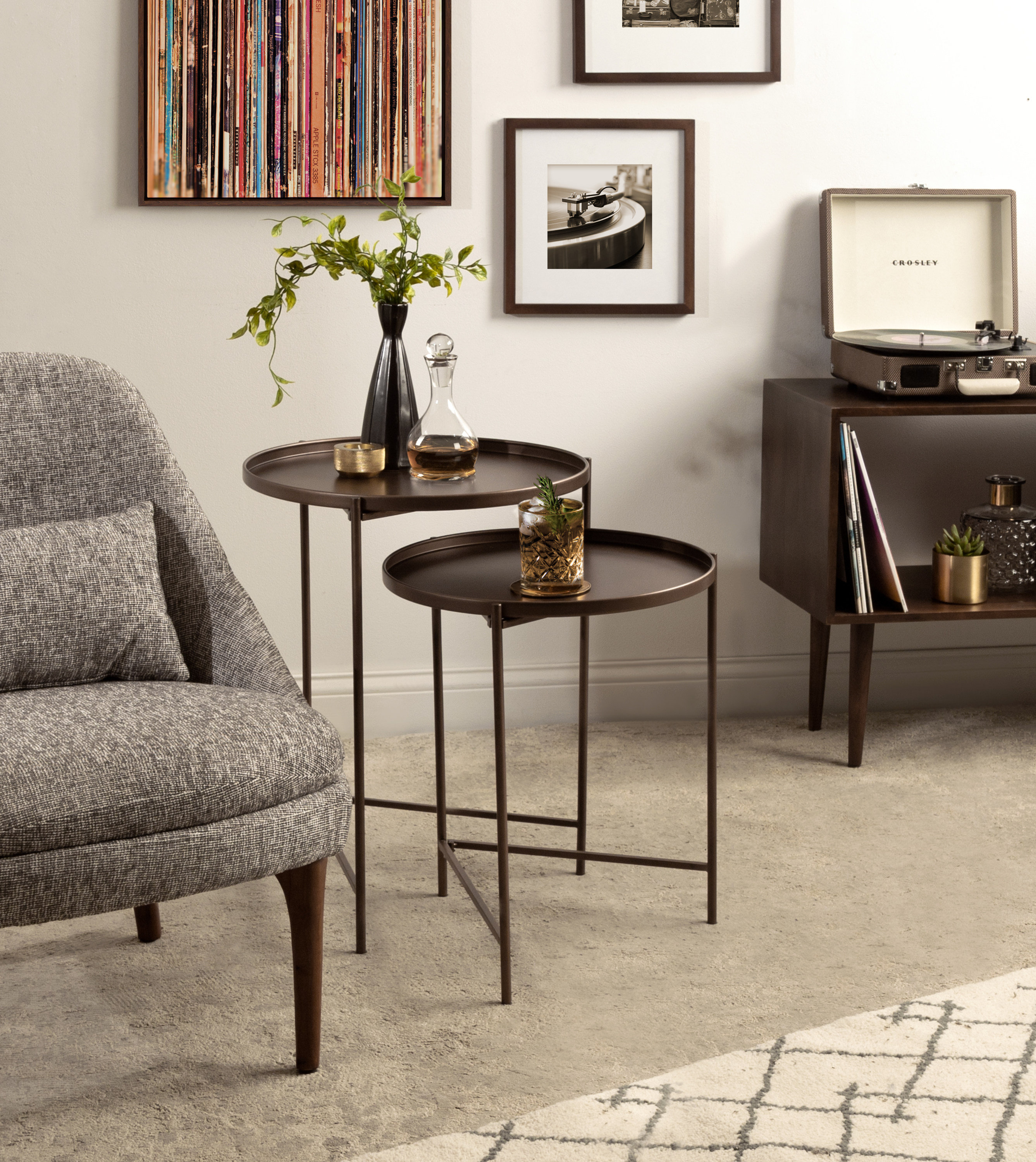 Wade Logan® Gwynn Tray Top 3 Legs Nesting Tables & Reviews | Wayfair
