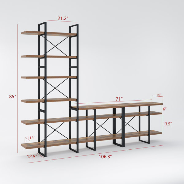 17 Stories Kexun 106.3'' W One-Piece Storage Credenza | Wayfair