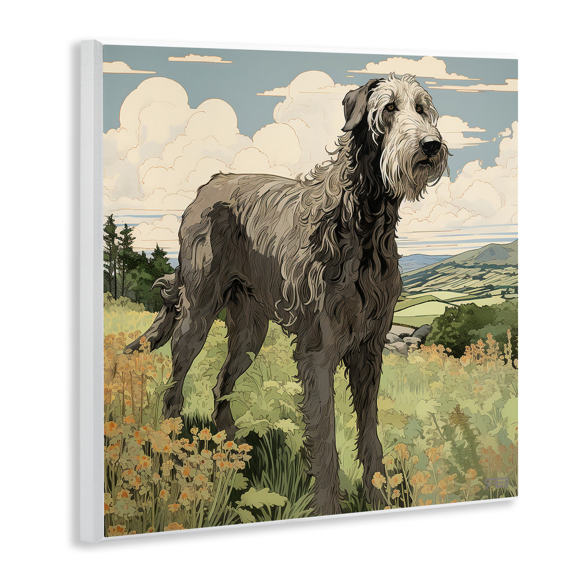 Union Rustic Countryside Landscape Dog Wall Plaque Art by Roozbeh ...