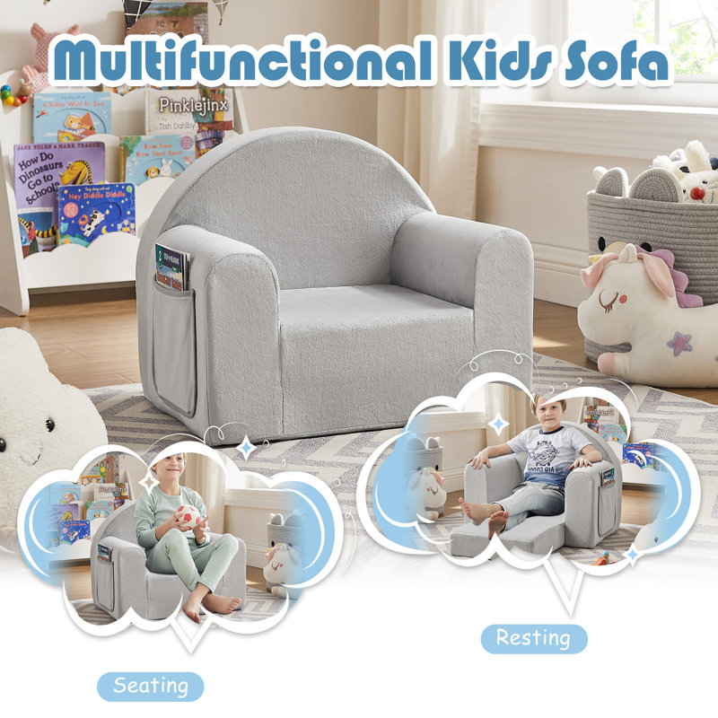 Isabelle & Max™ 2-In-1 Convertible Kids Sleeper Chair & Reviews | Wayfair