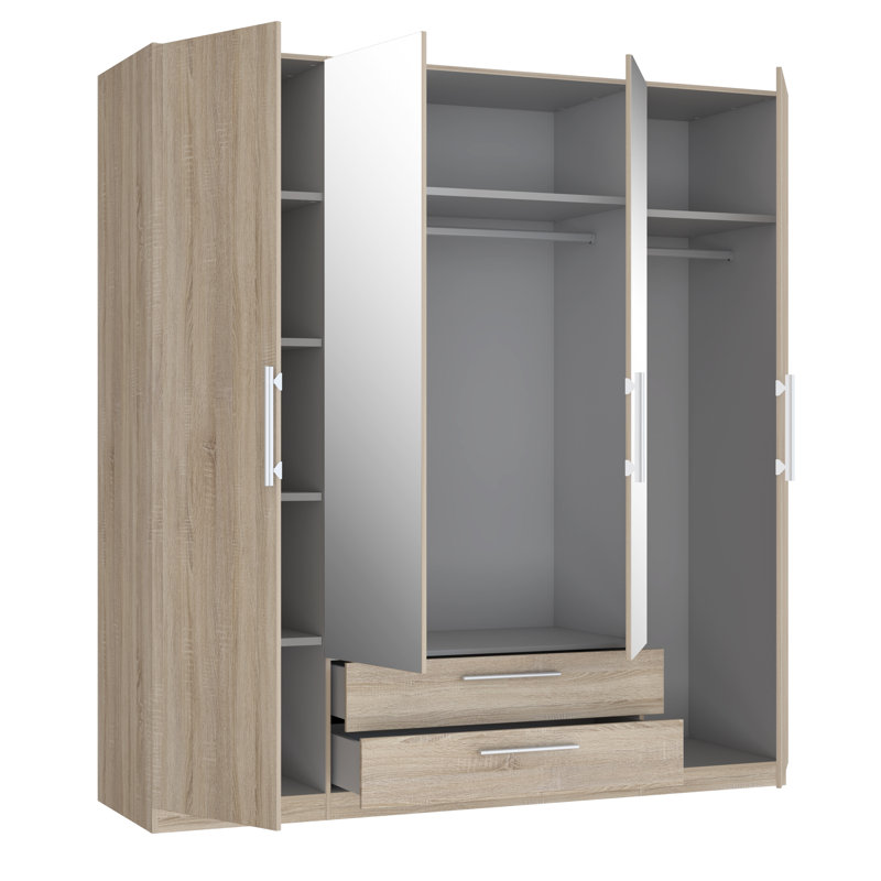 17 Stories Cadixo 4 Door Manufactured Wood Wardrobe | Wayfair.co.uk
