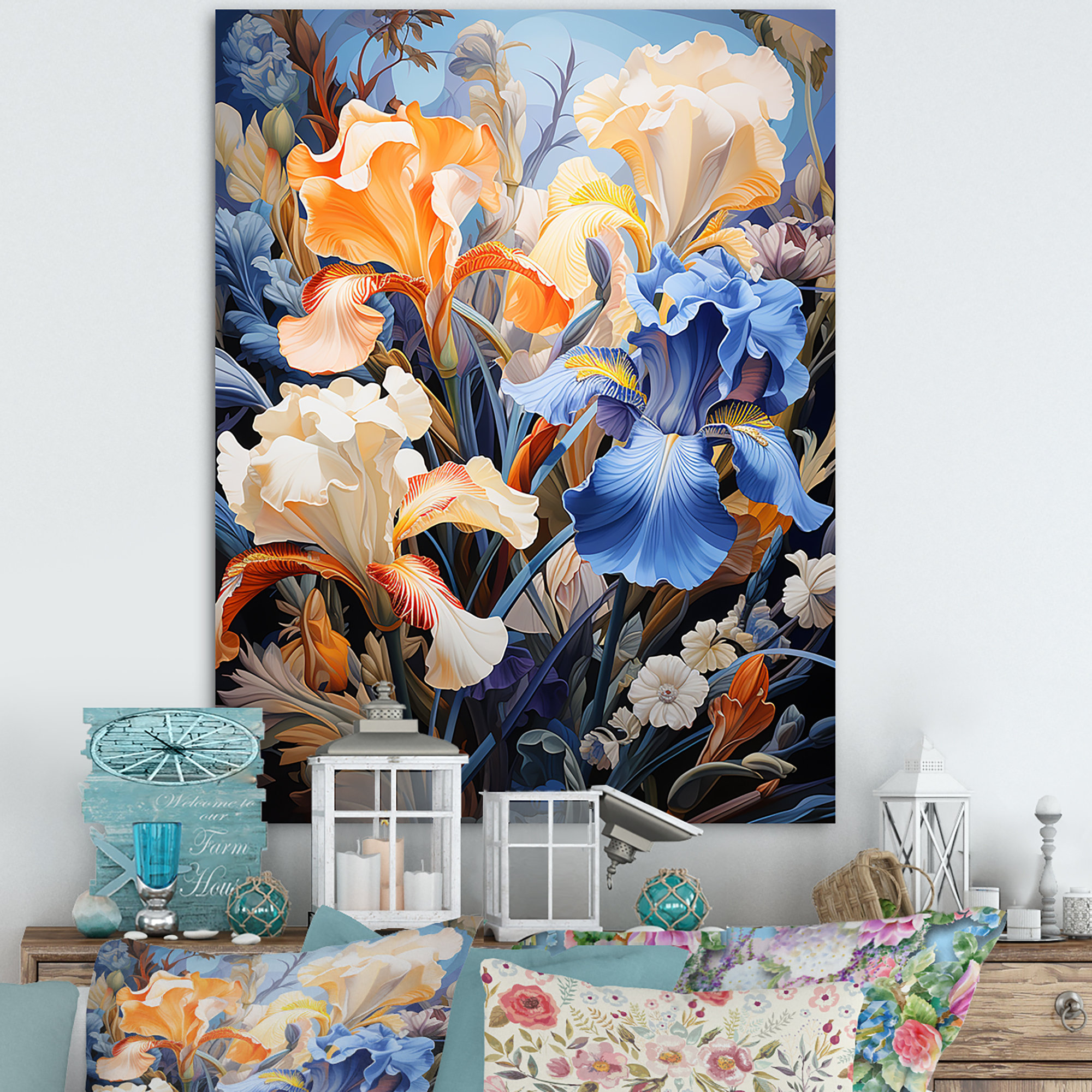 Red Barrel Studio® Meadow Iris Meadow Melody - Floral & Botanical ...