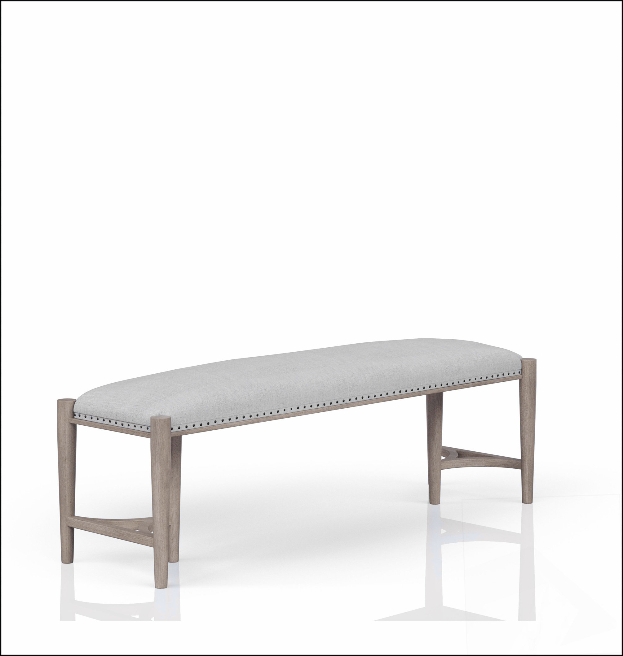 Ebern Designs Sand Colored Bench Simple design, comfortable and durable ...