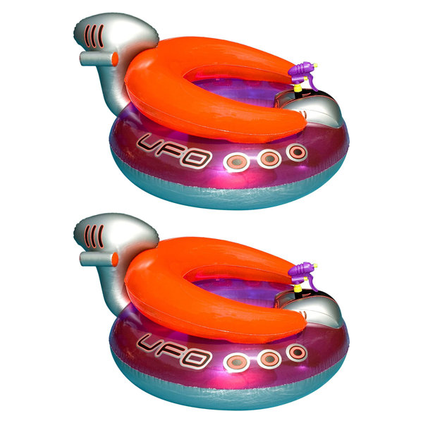 Swimline Inflatable UFO Lounge Chair Swimming Pool Float W/Squirt Gun ...