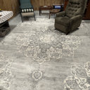 17 Stories N'Keal Abstract Light Grey/Blue Area Rug & Reviews - Wayfair ...