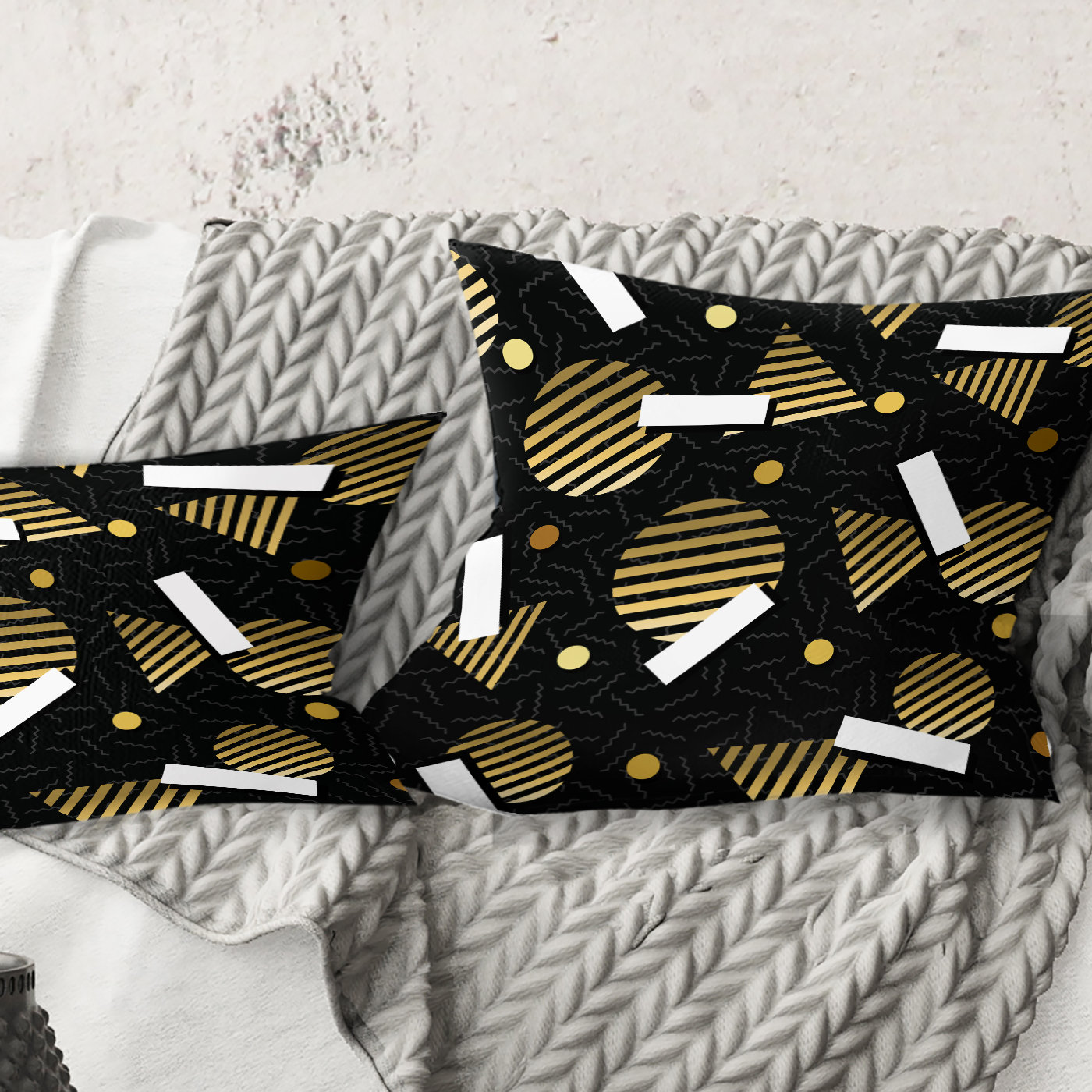 Design Art Gold Retro Circular Pattern - Mid-Century ModernPrinted ...