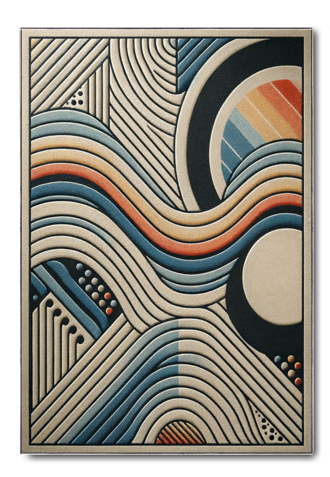 Orren Ellis Matrix Colorful Machine Printed Chenille Striped Area Rug | Wayfair