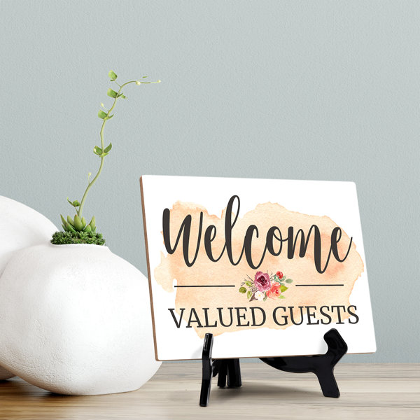 Signs ByLITA Welcome Valued Guests Table Sign | Wayfair
