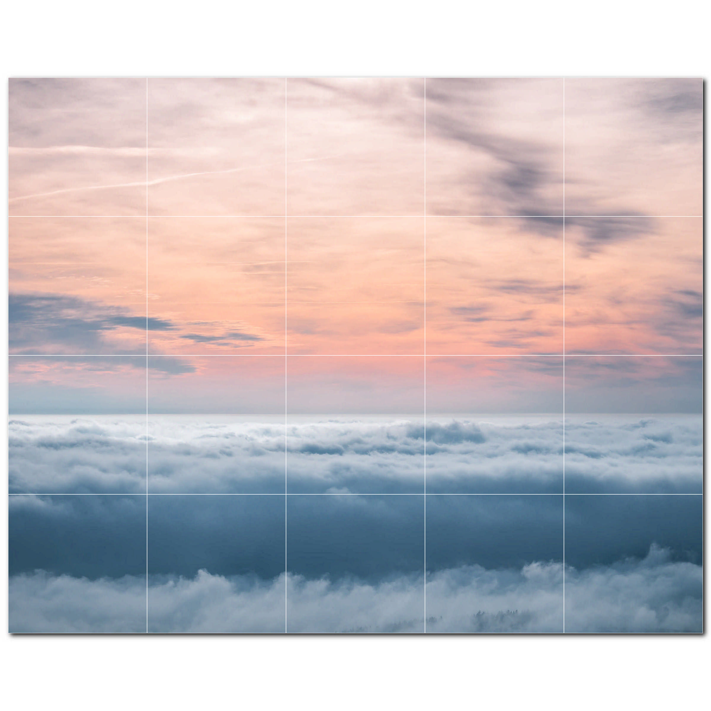 Picture-Tiles.com Clouds Photo 12'' x 12'' Satin Ceramic Decorative ...
