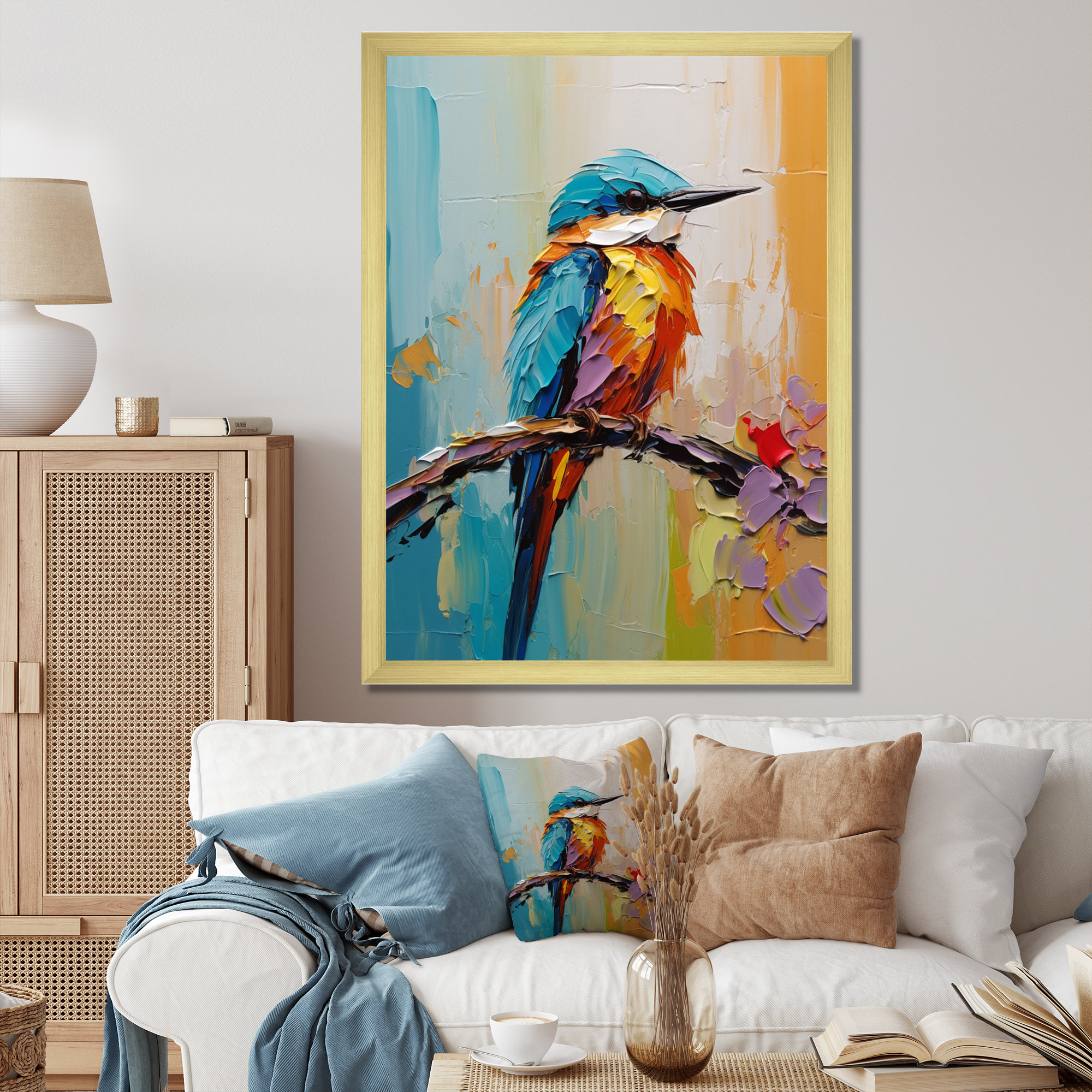 Winston Porter Bluebird Serenade Painting I - Animals Bird Wall Art ...