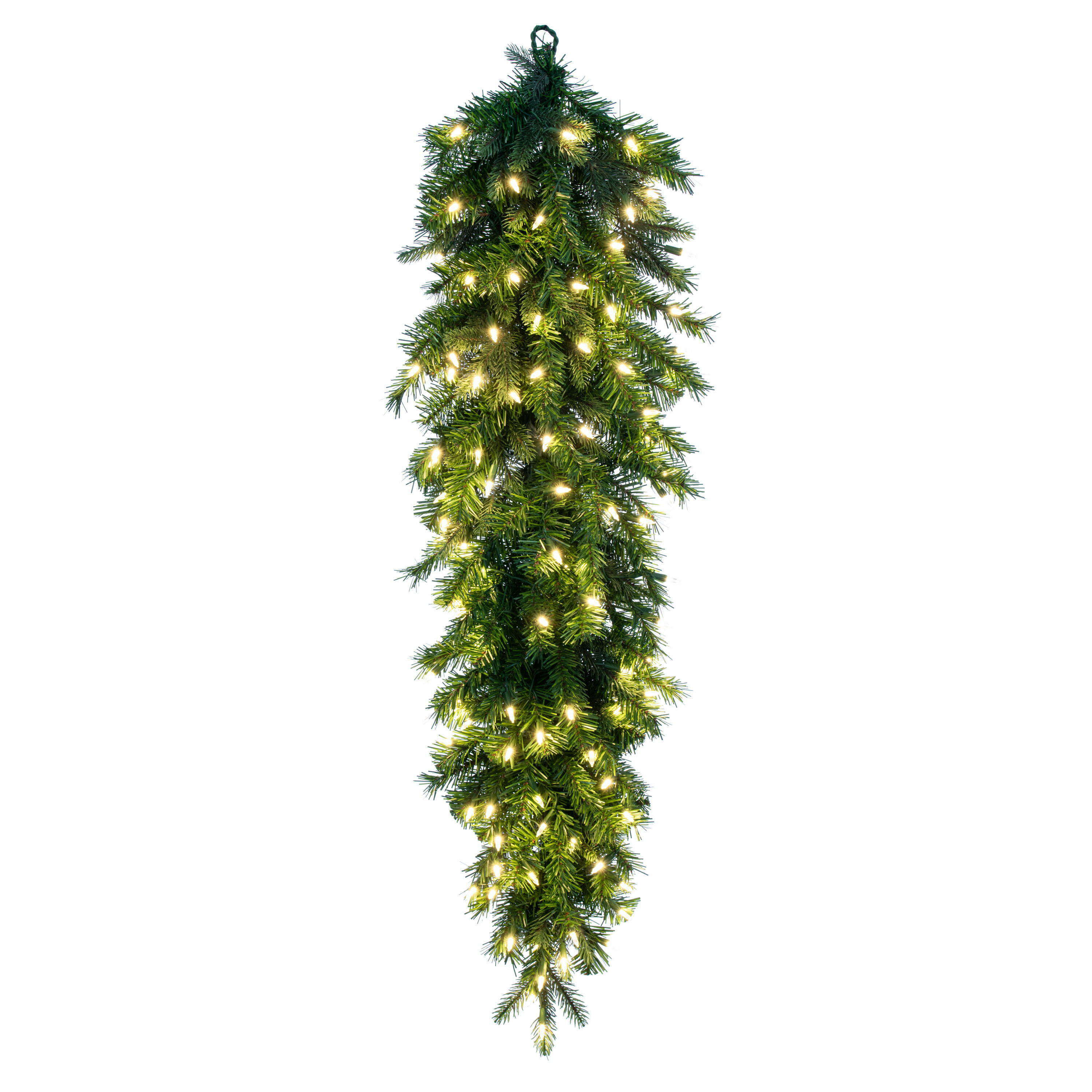 Primrue Douglas Fir Artificial Dura-Lit Teardrop Pre-Lit Swag | Wayfair