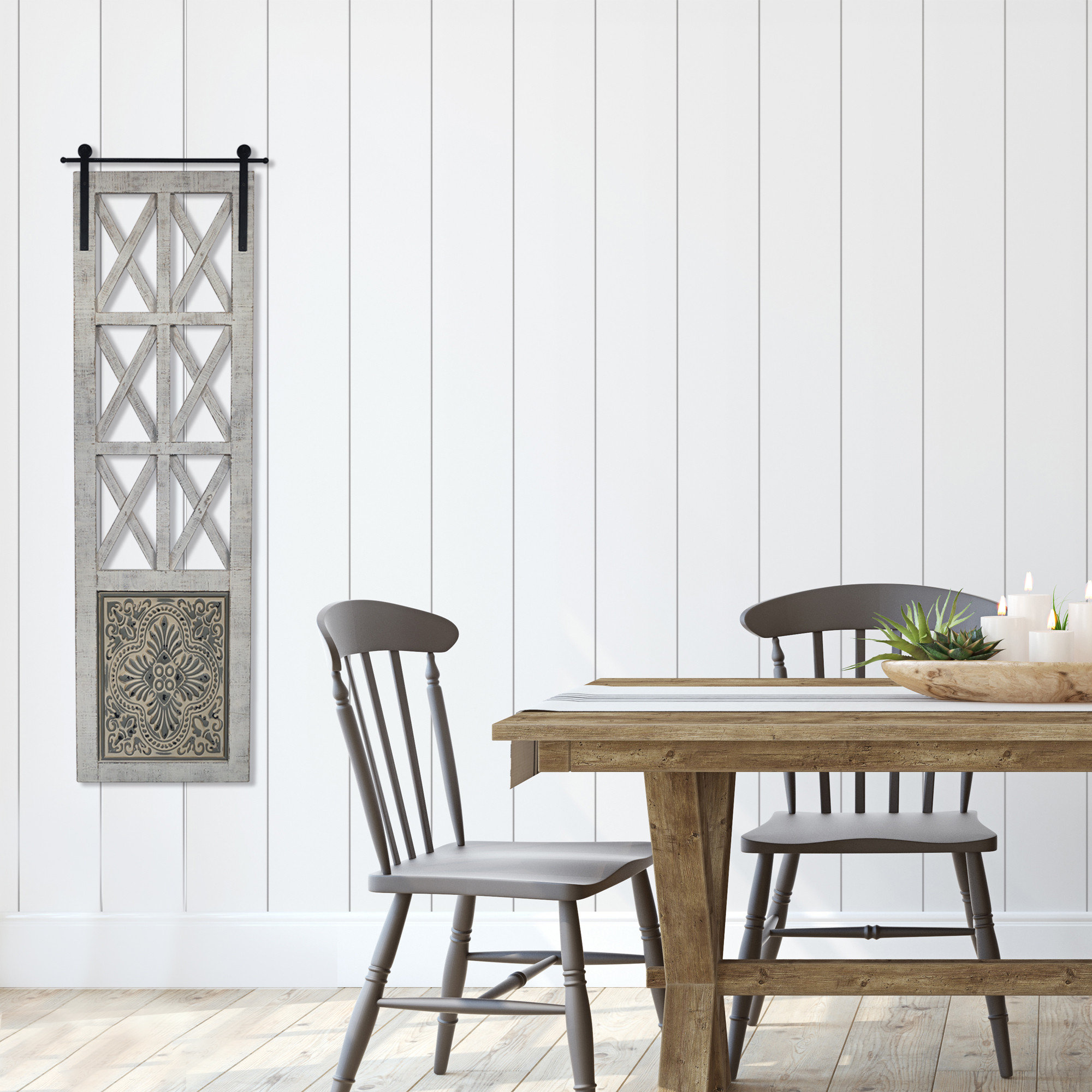 ZeaZu Distressed Full Length Door Panel Wall Decor | Wayfair