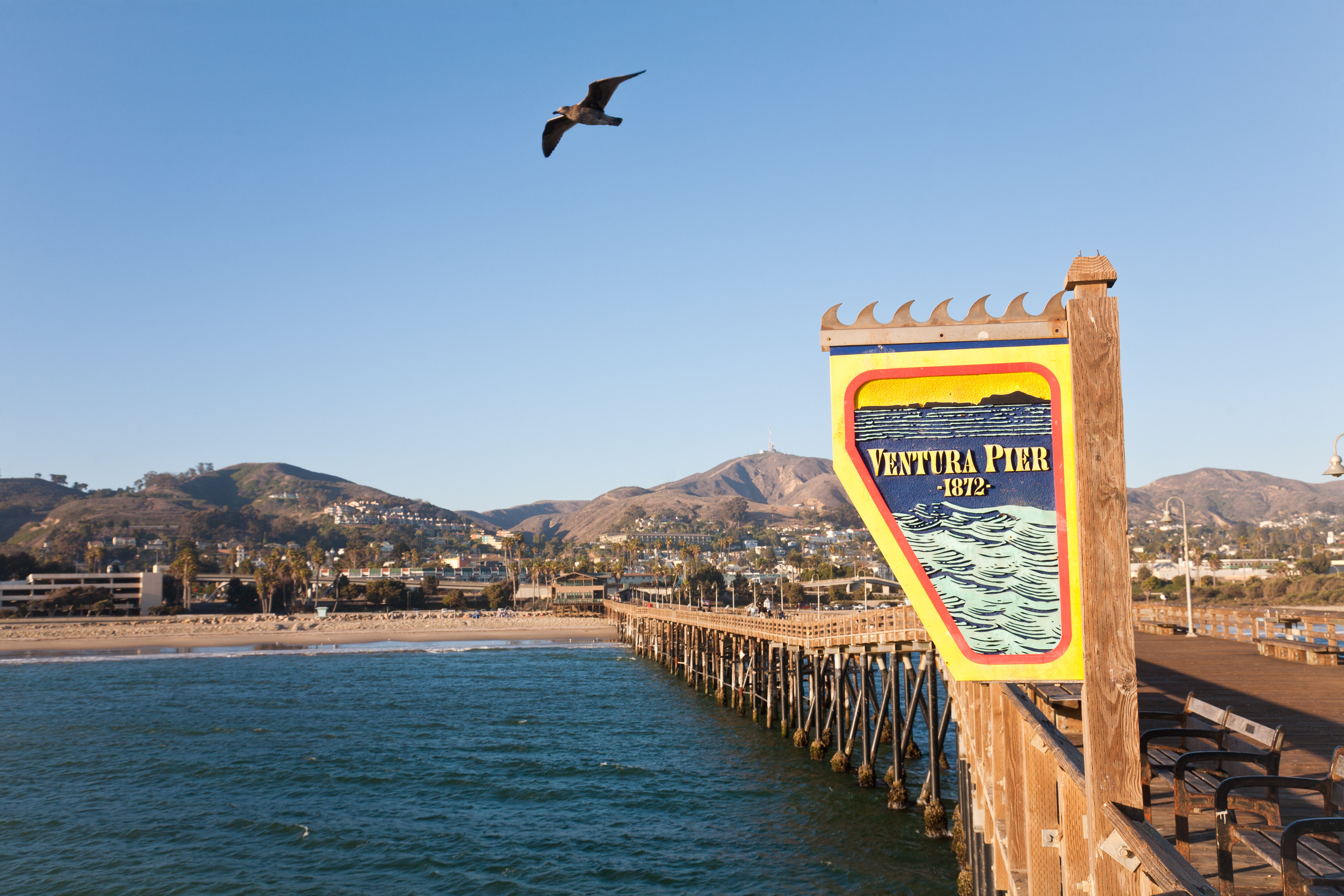 Highland Dunes Ventura Pier Symbol by Dima_Rogozhin - Wrapped Canvas ...