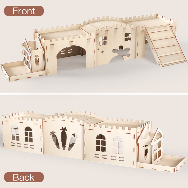 Tucker Murphy Pet™ Duggans 3 Houses Rabbit House Portable Small Animal ...