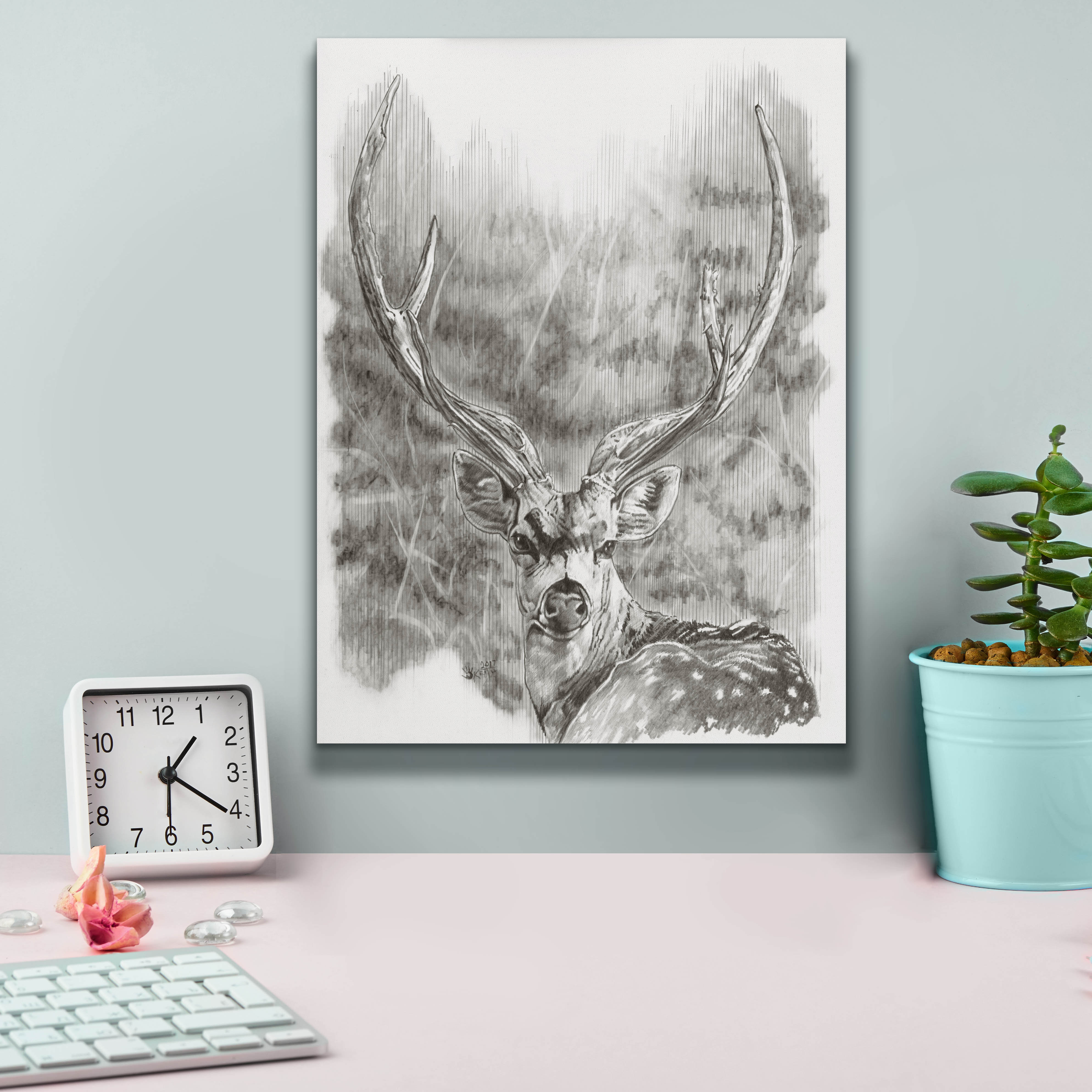 Loon Peak® " Chital Deer " by Barbara Keith | Wayfair