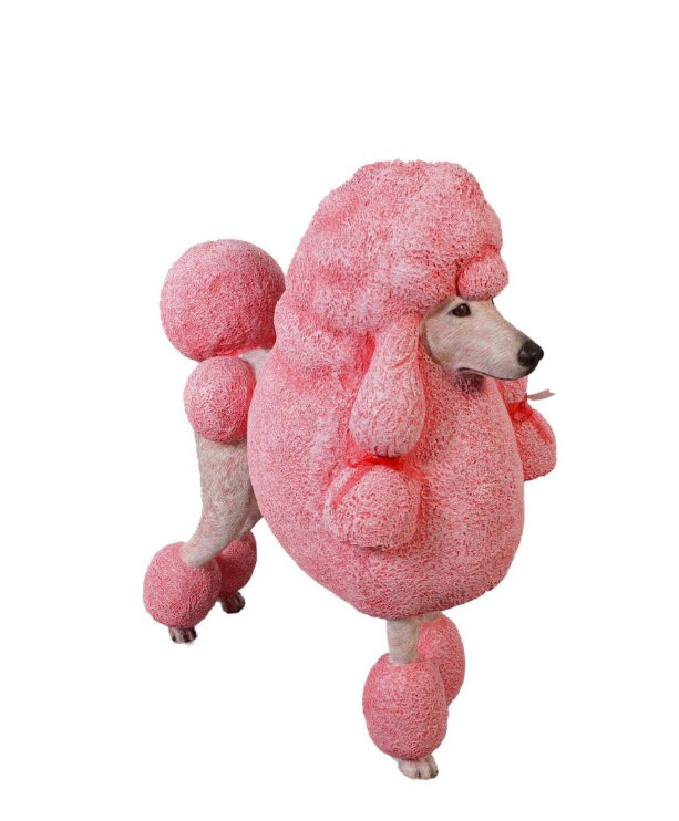 LM Treasures Pink French Poodle Life Size Statue | Wayfair