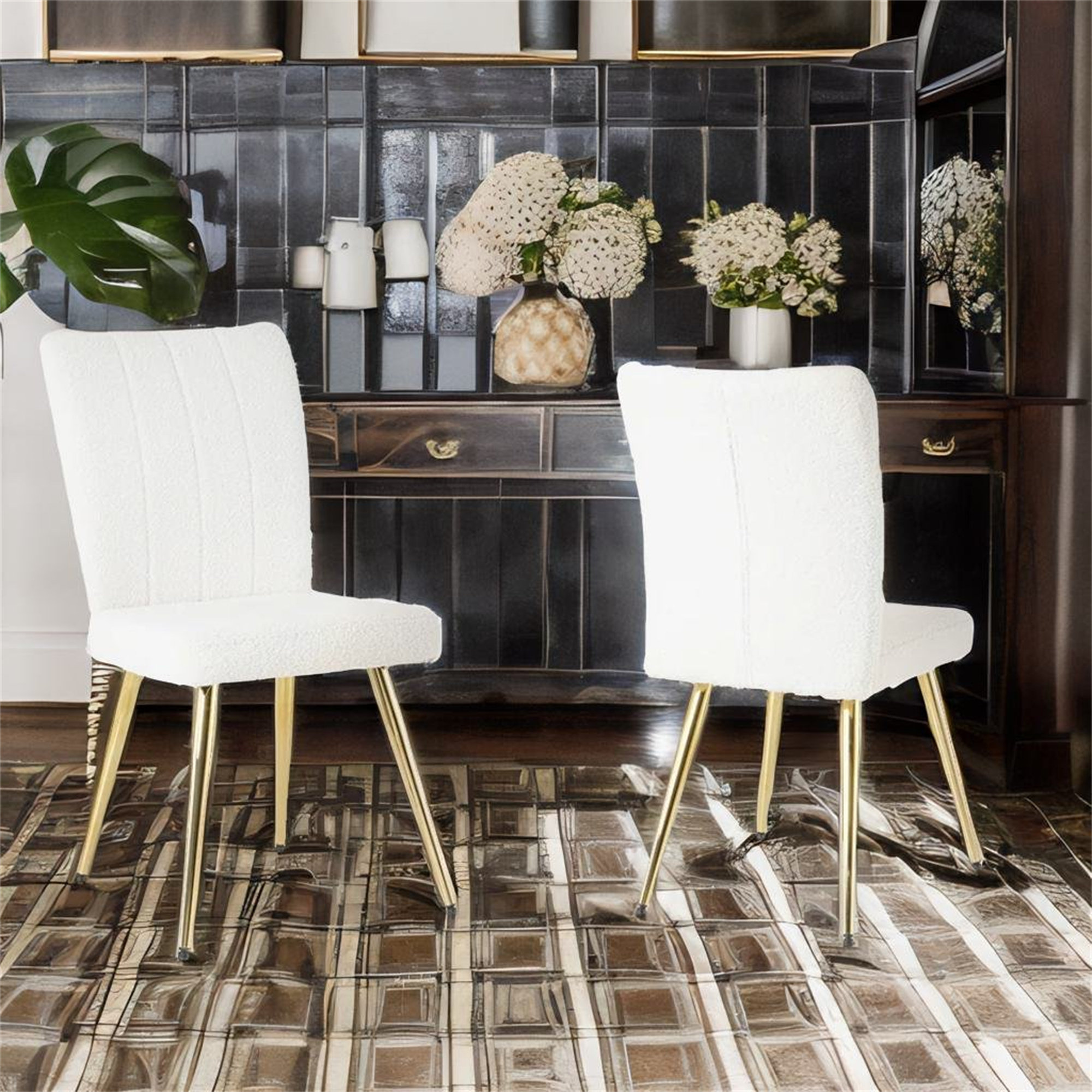 Everly Quinn Claringbold Metal Side Chair Dining Chair | Wayfair