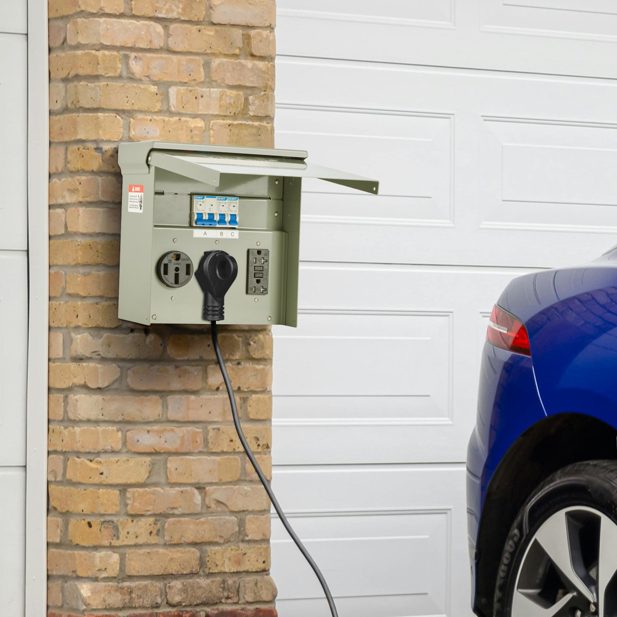 VEVOR Temporary Power Outlet Panel RV Electrical Panel 20 30 50 Amp ...