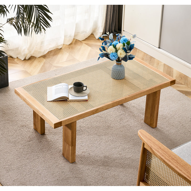 Bay Isle Home™ Modern and minimalist rectangular tabletop with rubber ...