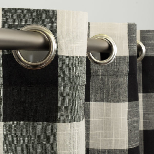 August Grove® Sunglow Grommet Plaid 53" Window Valance & Reviews | Wayfair