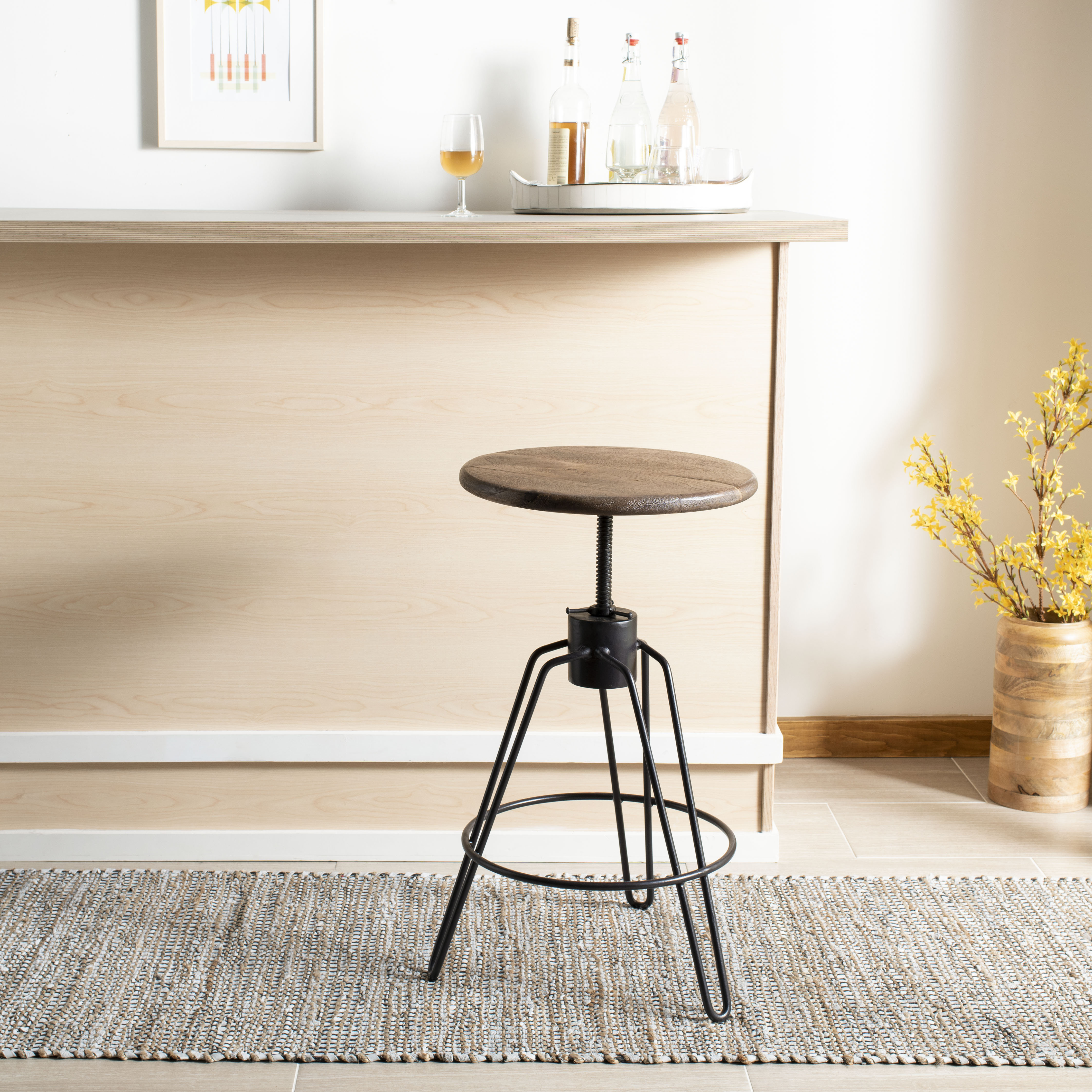 Williston Forge Galaxy Adjustable Height Bar Stool | Wayfair