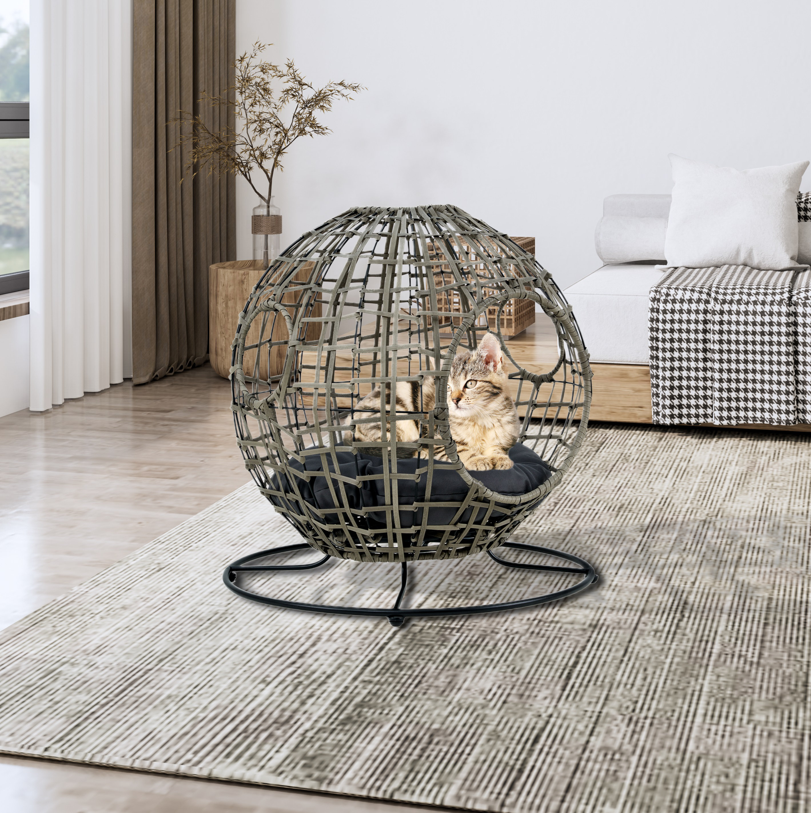 Kingman Handcrafted Pet Chair with Cushion | Wayfair