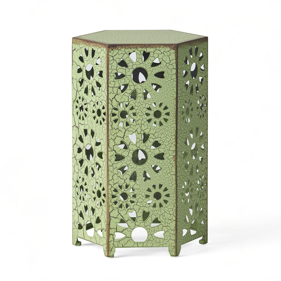 Latitude Run® Side Table with Sunburst Cut Out Design | Wayfair