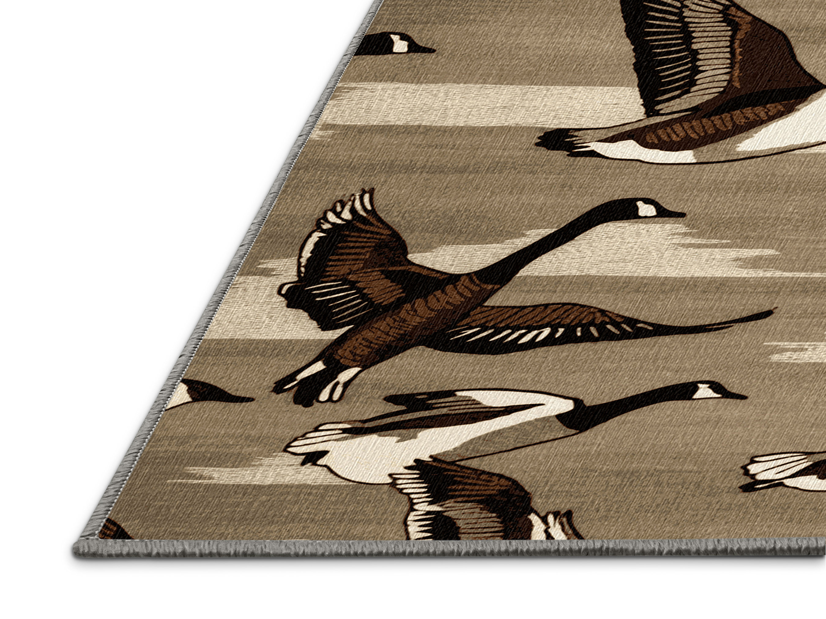Foundry Select Washable Canada Goose Birds Area Rug | Wayfair