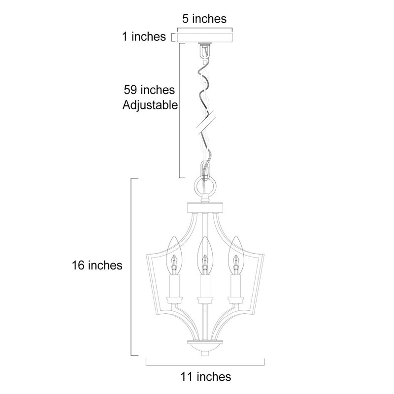Mercer41 Loray 3 - Light Candle Style Geometric Chandelier & Reviews ...