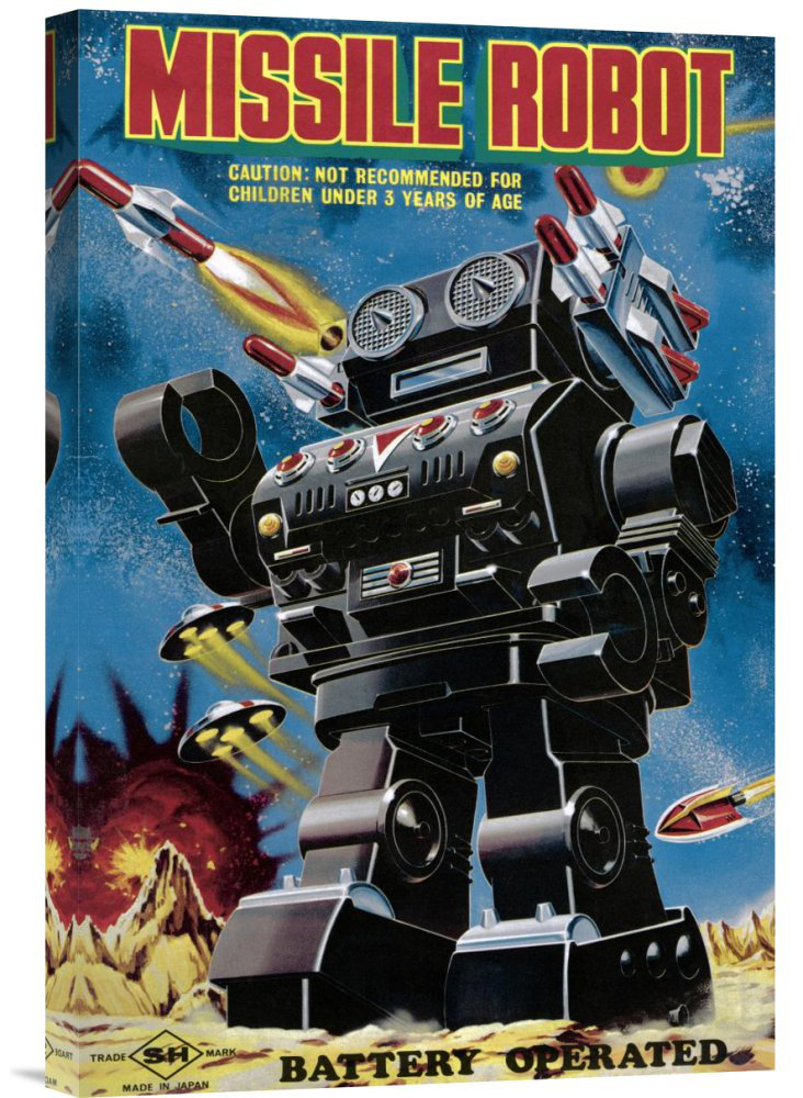 Global Gallery 'Missile Robot' by Retrobot Vintage Advertisement on ...