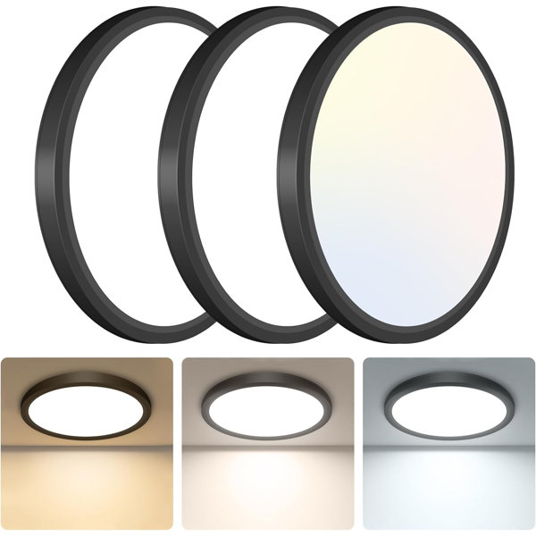 c&g home 3 Pack 7 Inch Led Ceiling Light Flush Mount,15W 1500Lm Light ...