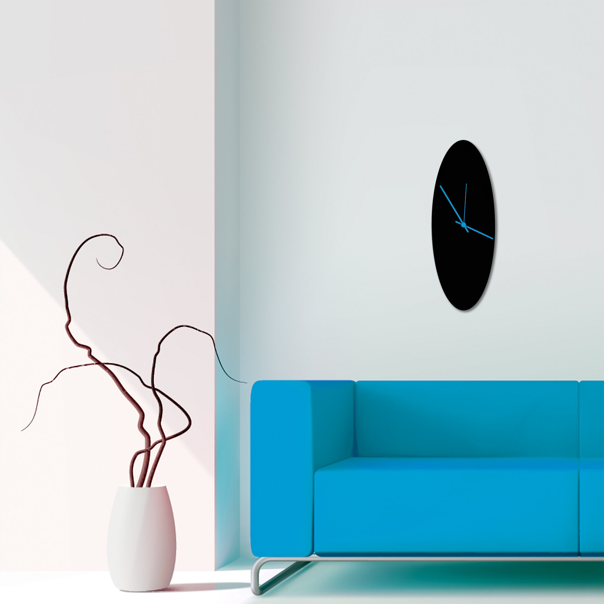 Wrought Studio Penishaw Ellipse Metal Wall Clock & Reviews - Wayfair Canada