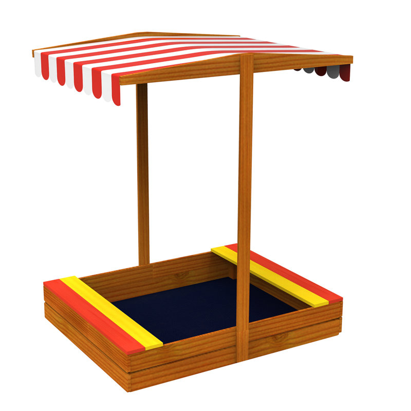 Toysters's 227 lbs. Toysters 40" x 63" Solid Wood Red/Yellow/Brown ...