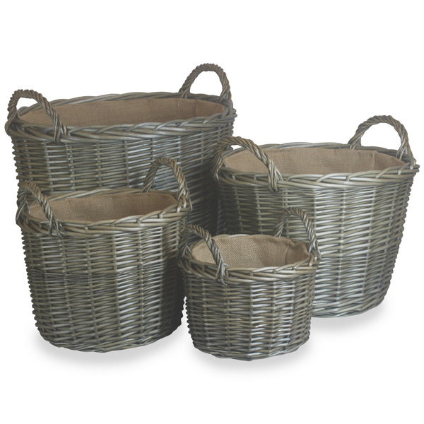 Brambly Cottage Shamberg 4 Piece Log Carrier | Wayfair.co.uk