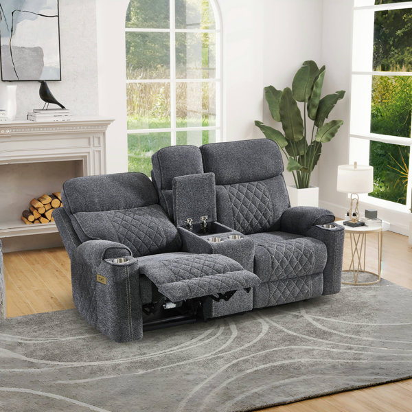 Latitude Run® 75.6'' Wide Modern And Overstuffed Soft Power Reclining ...