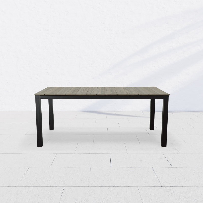 TANGENTWOOD Park City Dining Table with All-Weather Woodgrain HDPE ...