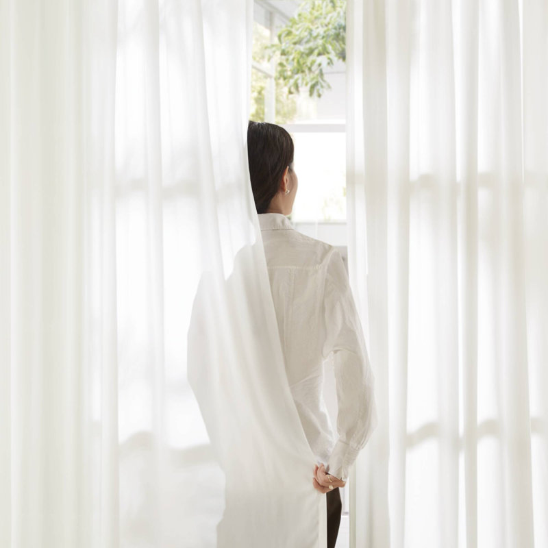 Hokku Designs Privacy Enhancing Microfiber Curtains Modern Touch For ...