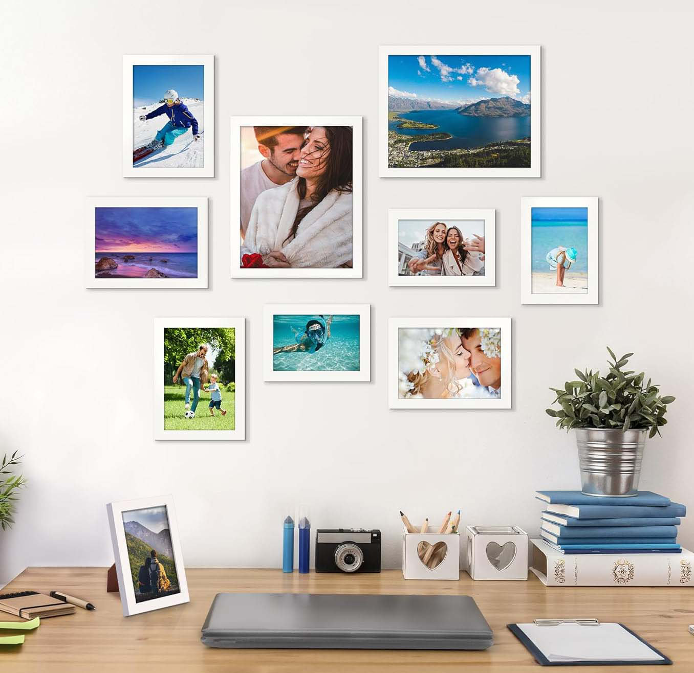 Hokku Designs 10 Pack Picture Frames Collage Wall Decor for Mounting or ...