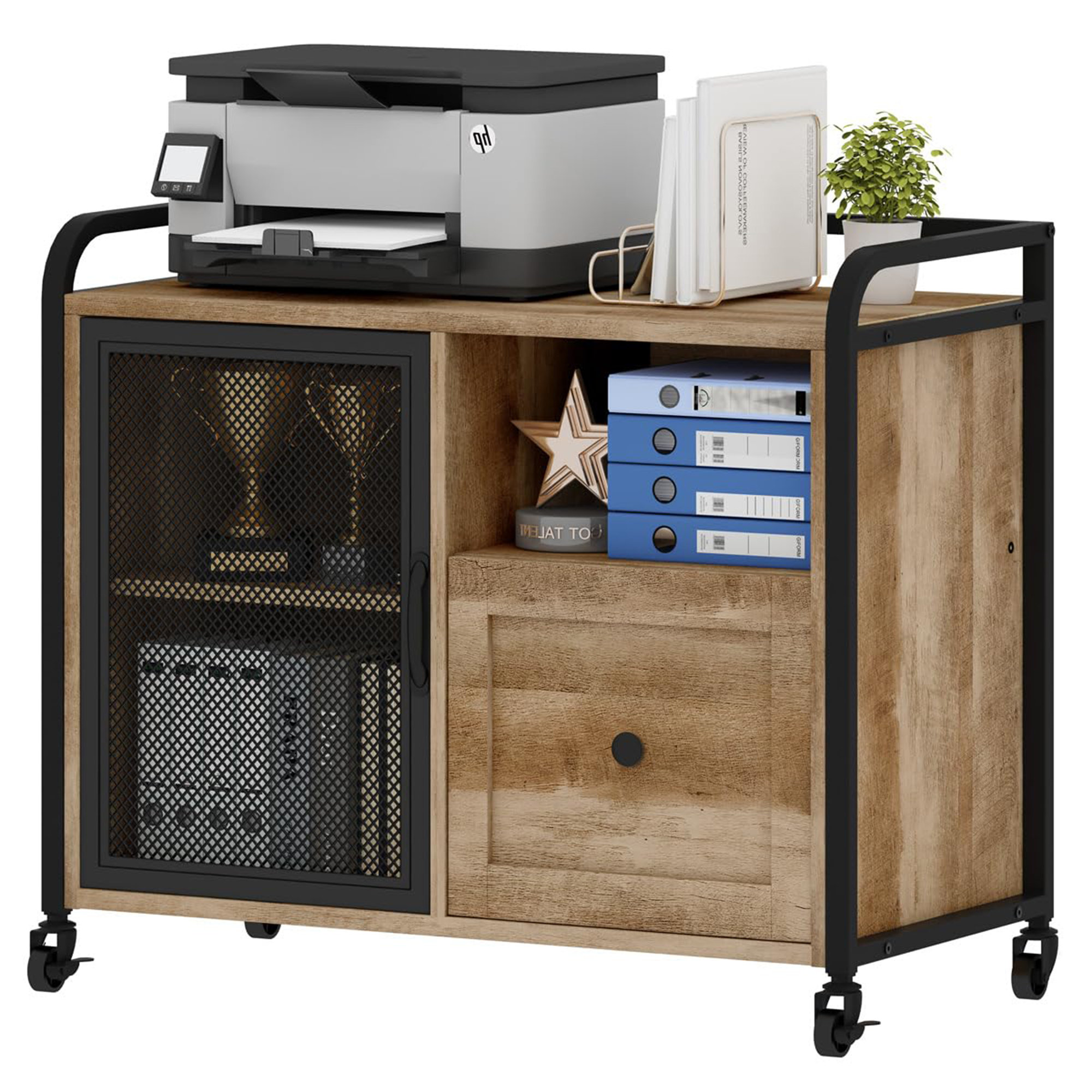 17 Stories Horizontal Filing Cabinet with Drawers | Wayfair