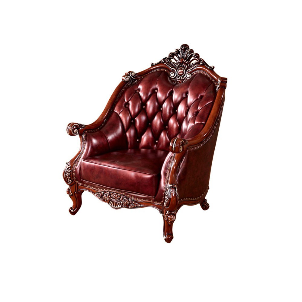 FURNITURE LEISURE, INC. European Style Villa Neoclassical Leather Chair ...