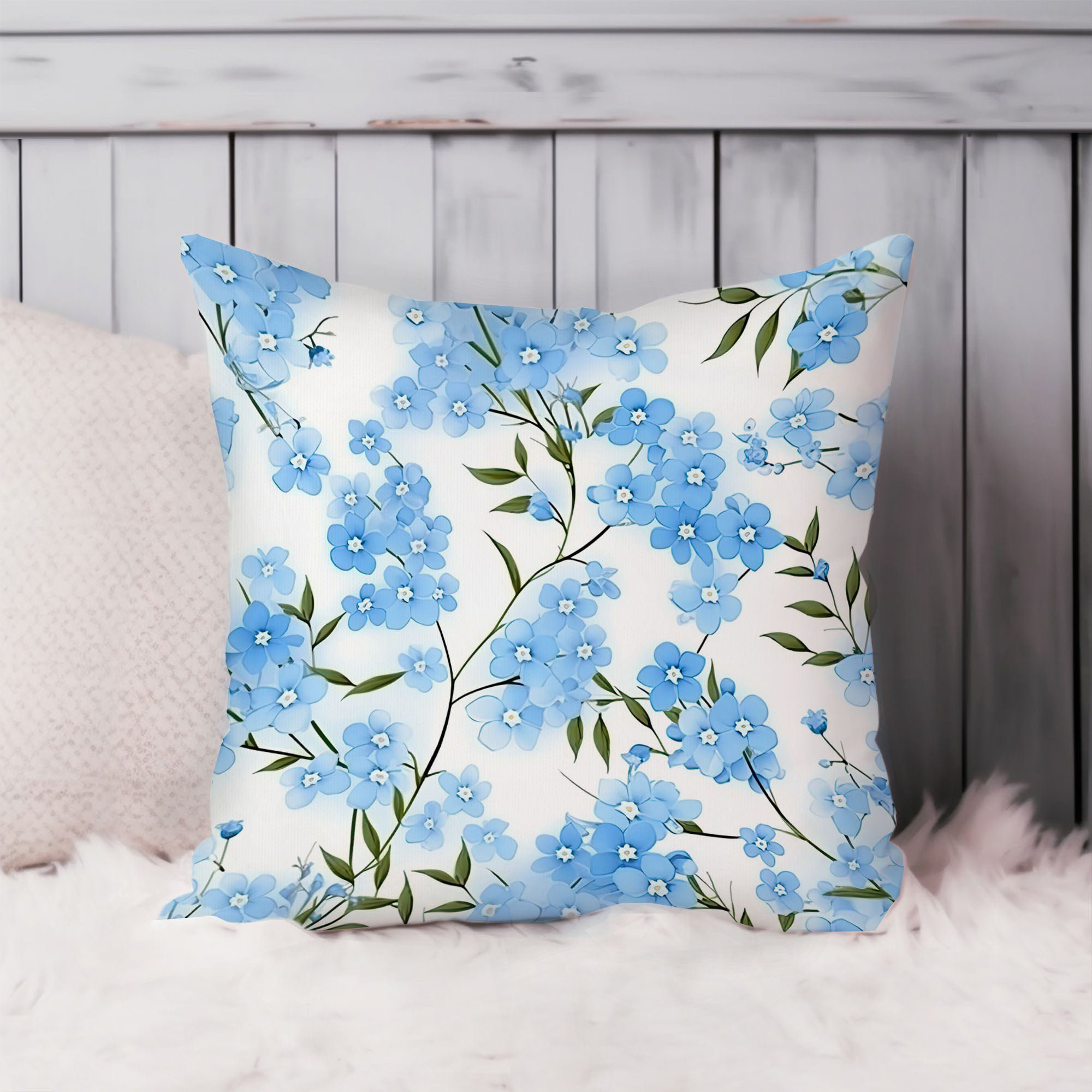 Ethan Taylor Floral Blue Flower Floral Modern Cottagecore Pattern II ...