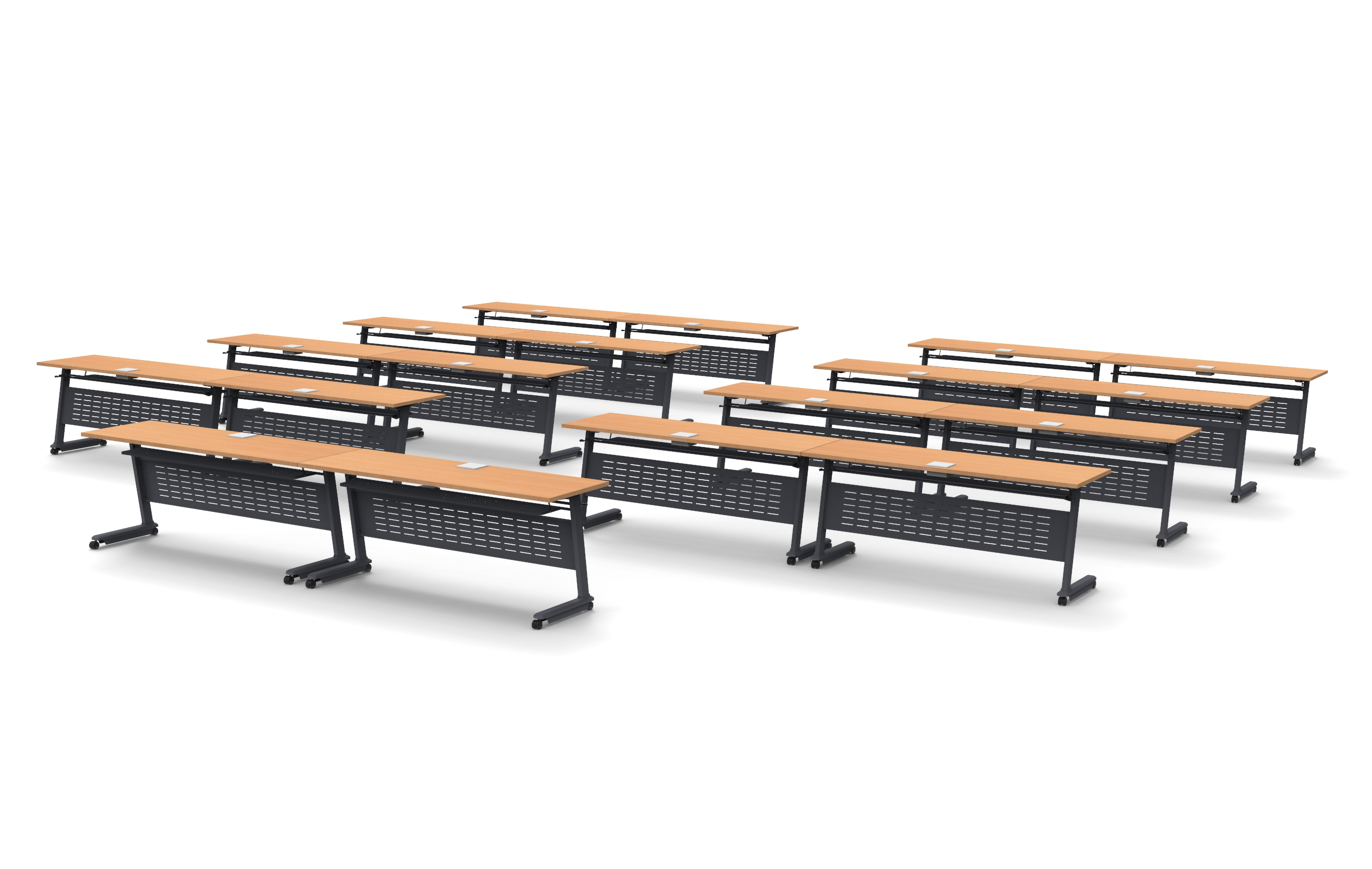 TeamWORK Tables 34 Person Training Meeting Seminar 18 Piece Tables Set ...