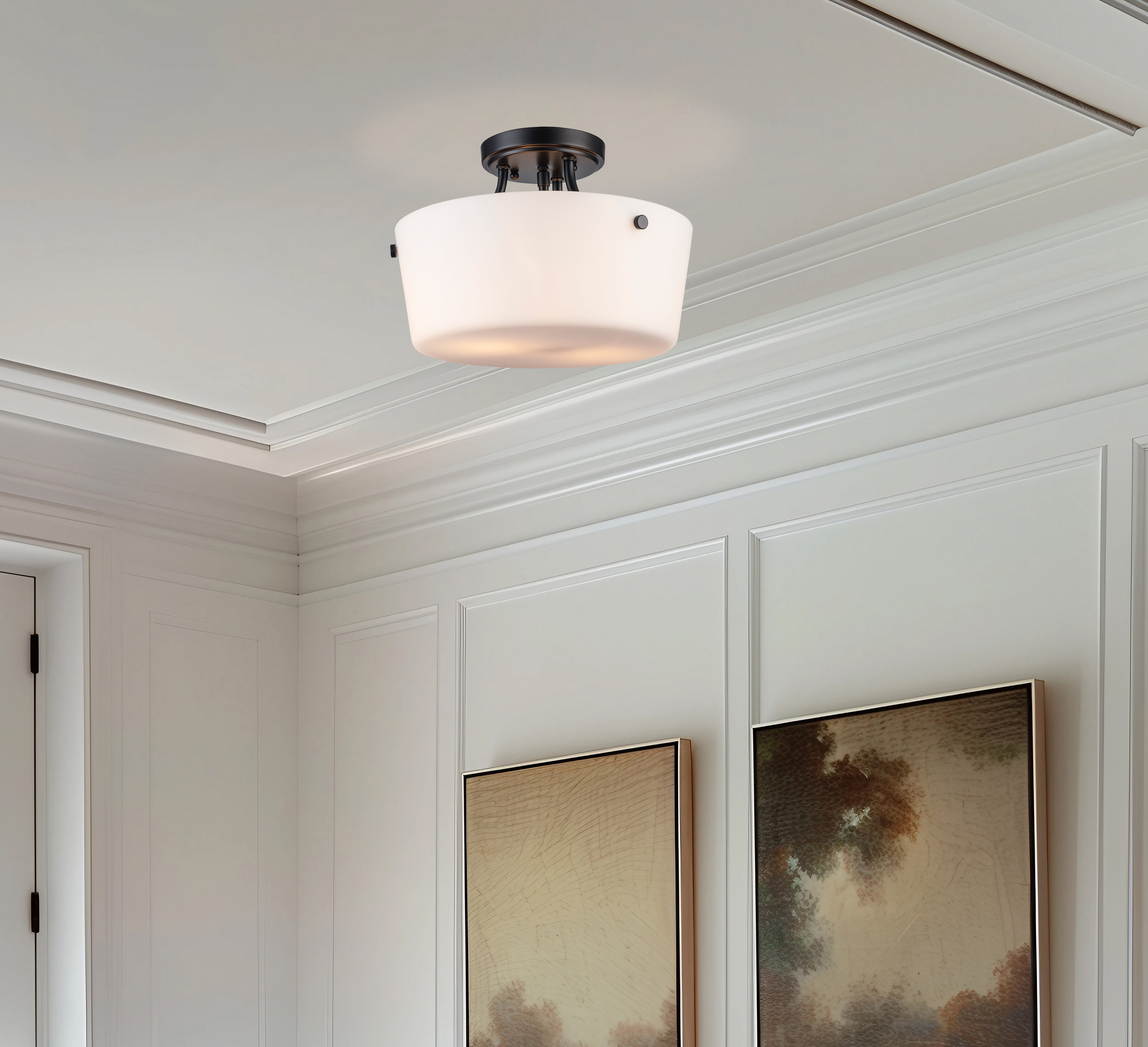 Ebern Designs Mod Pod 2 - Light Semi-Flush Mount | Wayfair